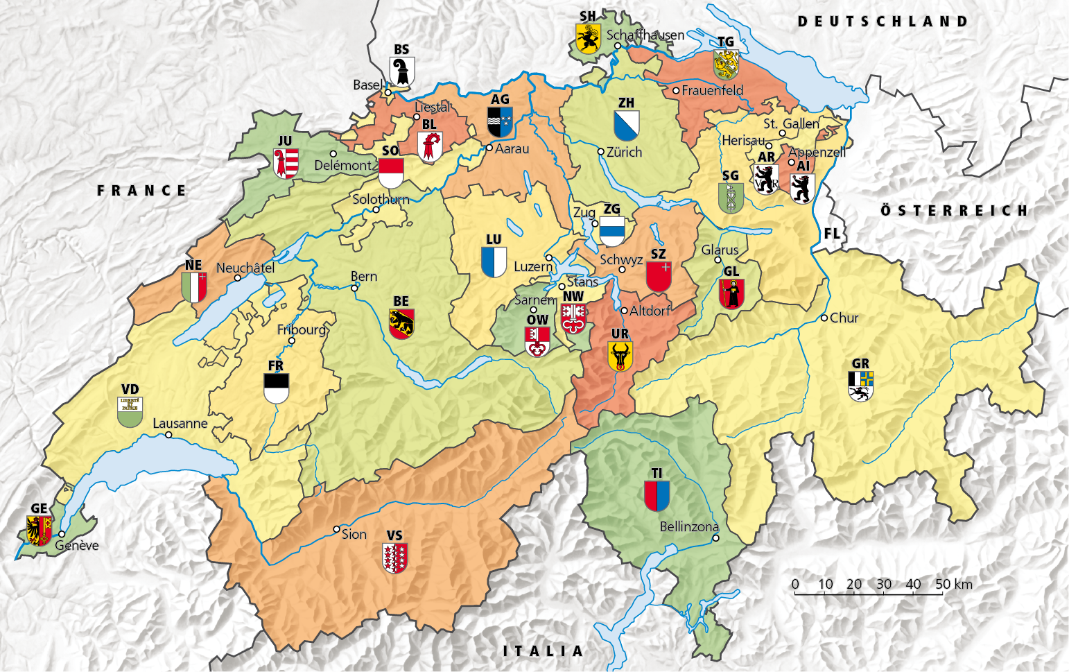 Die Schweiz und ihre Kantone